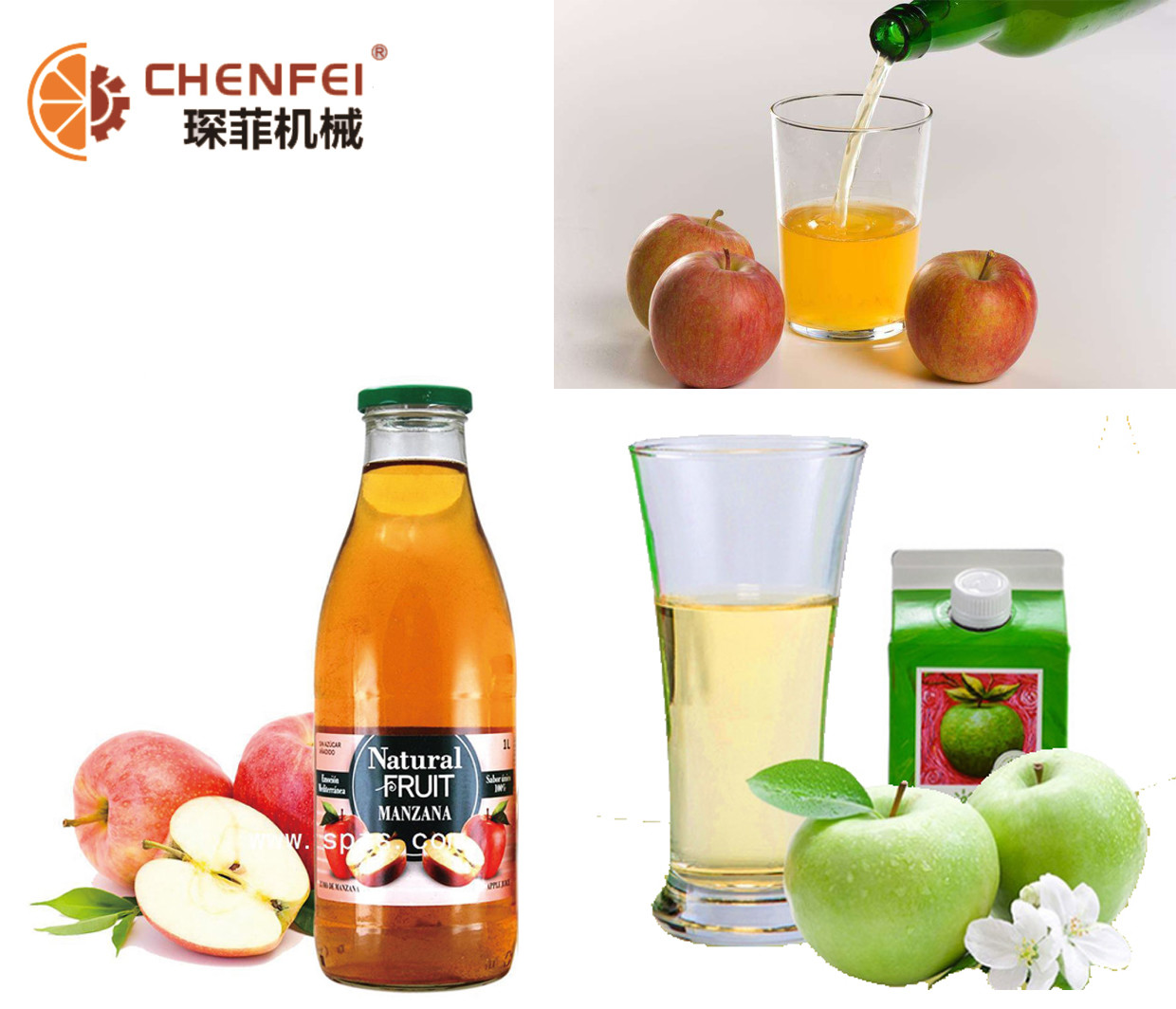 Jus Apel Industri Jalur Penghematan Energi 2 T / H Kapasitas ISO9001